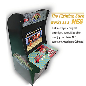 NES Fighting Stick for Arcade1Up Cabinet, Play Classic NES Games on the Cabinet, Plug your NES Cartridge and Play, Work as a NES console, Modded Joysticks Specially Designed for Arcade1Up