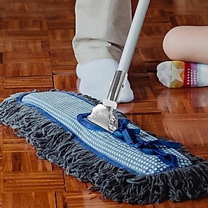 HOLIDYOYO Commercial Mop Clamps Stainless Steel Mop Bar Clamp Heavy Duty Mop Head Replacement Holder Change Mop Handle Gripper Mop Handle Adapter