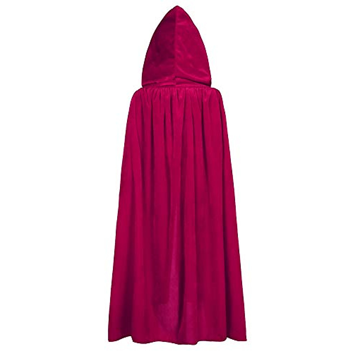 Aricy Kids Hooded Cloak Cape Christmas Halloween Role Play Cosplay Costume, Velvet Burdundy, M/ages 5-7
