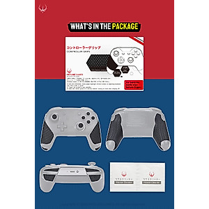 HOTLINEGAMES 2.0 Plus Controller Grip Compatible with Switch Pro Controller Grips Tape, Anti-Slip, Sweat-Absorbent, Easy to Apply (Handle Grips+Buttons+Triggers (20PCS))