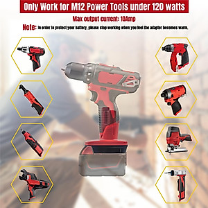 for M18 to for M12 Battery Adapter, Convert for Milwaukee for M18 18V Battery to for M12 12V Battery Replacement, Power for Milwaukee for M12 Tools