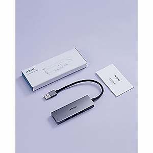 USB Hub for Laptop HOYOKI USB 3.0 Hub,Portable Aluminum Data USB Splitter with SuperSpeed 5Gbps Ultra-Slim USB Port Expander for MacBook Pro/Air, Dell, Chromebook 4