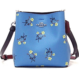 Coach Women's Mini Town Bucket Bag (Coated Canvas - Floral Bow Print - Blue)
