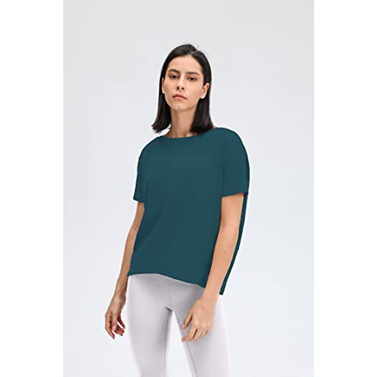 Loose Fit Workout Shirts for Women Short Sleeve Sports Tees Breathable Gym Tops