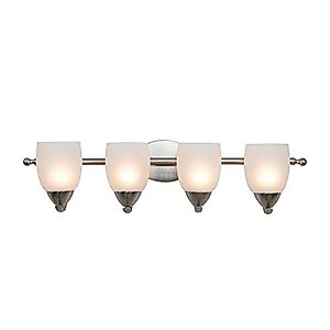 Yosemite Home Decor 1261-4V-BN 4 Light Vanity Light, Brushed Nickel