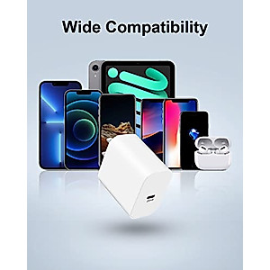 iPhone 14 13 12 11 Fast Charger 10FT [Apple MFi Certified], 2Pack 20W USB C Wall Charger Block Charging Box + 10 FT Long Cord USB-C to Lightning Cable for iPhone 14/Plus/13/12/11/Pro Max/Mini/XS iPad