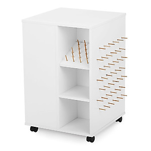 Arrow 81100 Portable 4 Sided Thread, Ribbon and Craft Storage Organization Cube, White Finish