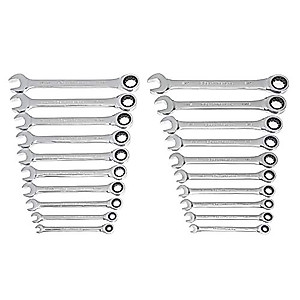 GEARWRENCH 20 Piece Ratcheting Wrench Set, SAE/Metric - 35720