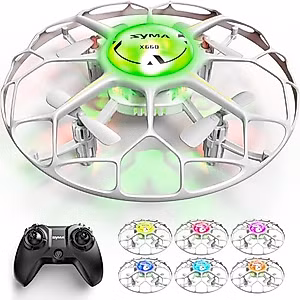 SYMA Mini Drone for Kids Adults, X660 7-Color LED Light RC Quadcopter with Rotary Ascent, 360° Flip, Altitude Hold, Headless Mode Indoor Drone Plane Flying Toys Gifts for Kids 8-12