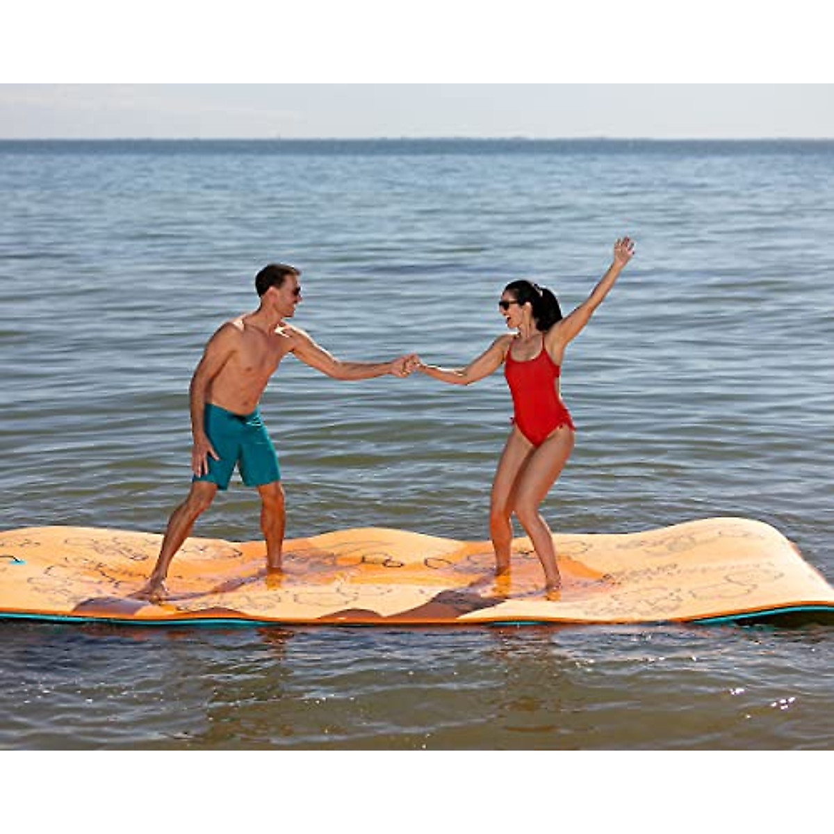 Maui Mat (by Aqua Lily Products): Floating Foam Fun Pad Designed for Water Recreation and Relaxing (14 foot)