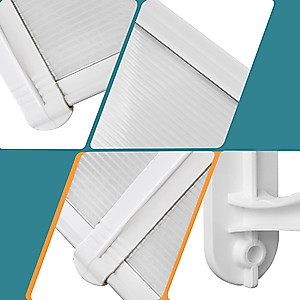 MCombo 39 x 78 inch Window Awning Outdoor Polycarbonate Front Door Patio Cover Garden Canopy 6055-4080 (40"×80") (Solid White Bracket/Clear Board)