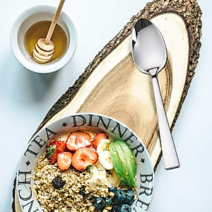 faderic 6-Piece Dinner Spoons,Table Spoons Flatware Stainless Steel Mirror Polishing 7.08-Inch