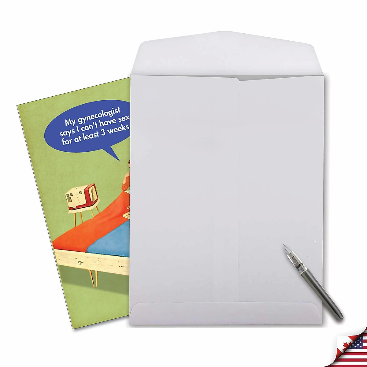 NobleWorks - 1 Jumbo Funny Card for Birthdays (8.5 x 11 Inch) - Cartoon Joke, Humor Bday Card with Envelope - Dentist Say J5585BDGC