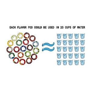 KNFUI Flavour Pods Pack for Air Water Up Bottle, Creative Pod with Fragrance Accessories Bottle Cup Scented Starter Set Cartridge, 0 Sugar Flavours Fruit Taste