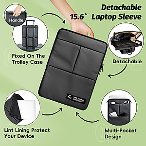 HIMZ WARRIOR Clear Backpack Heavy Duty with Detachable 14” Laptop Bag Sleeve Transparent Back Packs Stadium Tinted PVC Adults Black S (Box Gift)