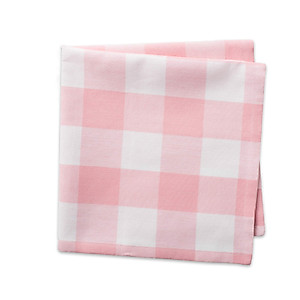 DII Buffalo Check Collection, Classic Farmhouse Tabletop Set, Napkin Set, 20x20, Pink & White, 6 Piece