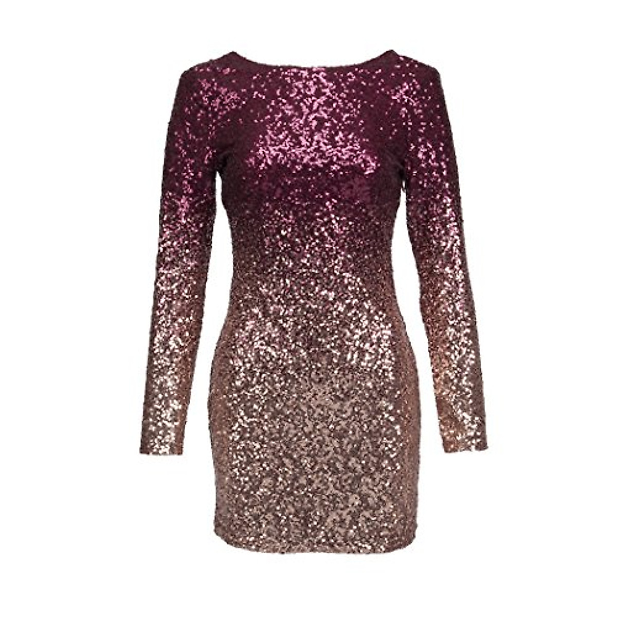 Womens Ombre Sequin Dress Bodycon Glitter Cocktail Dress Large
