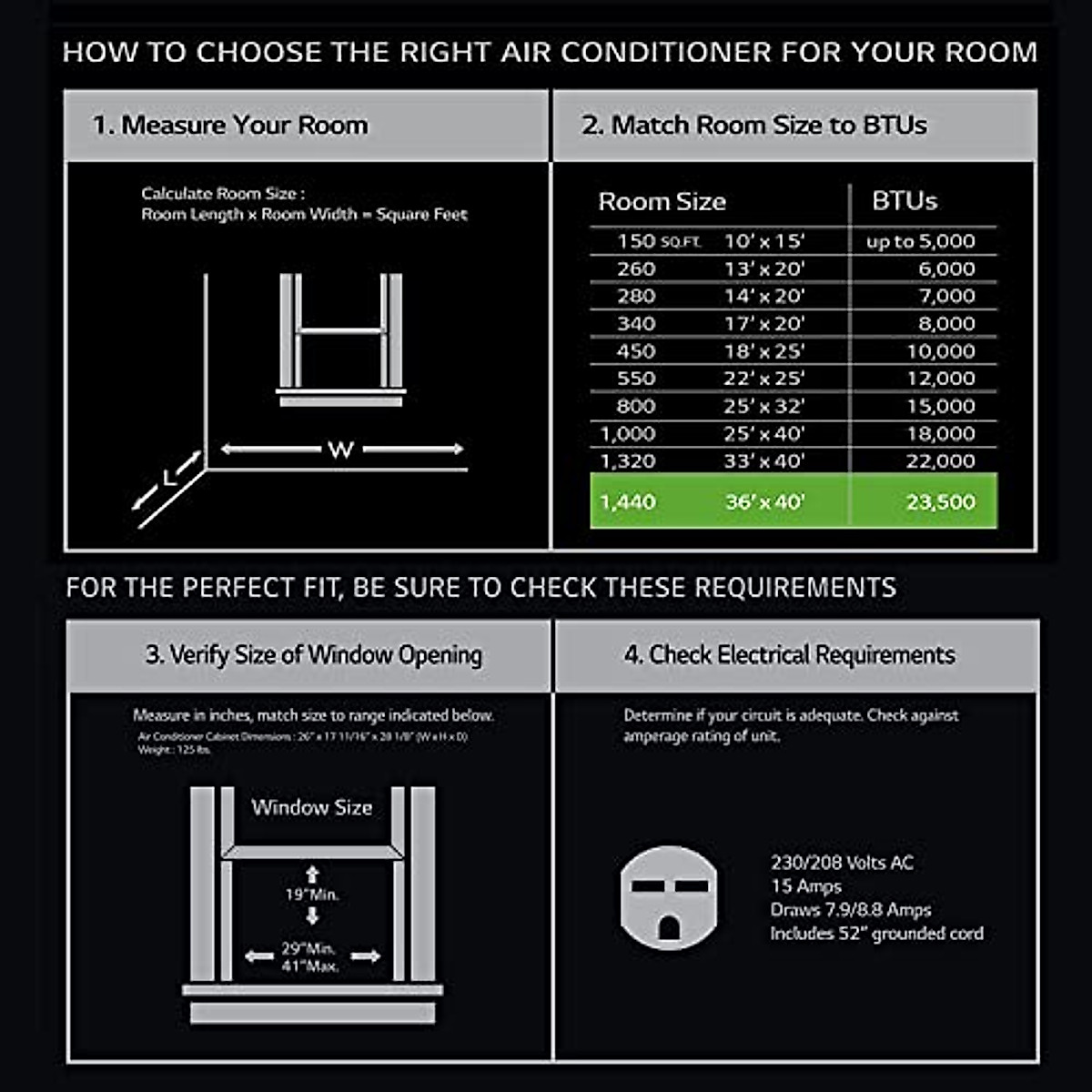 LG 24,000 BTU Window Air Conditioner