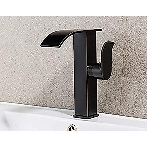 Kitchen Taps Basin Faucet Bathroom Waterfall Faucet Mixer Single Handle Brass Faucet Hot and Cold Bath Mixers Square Taps