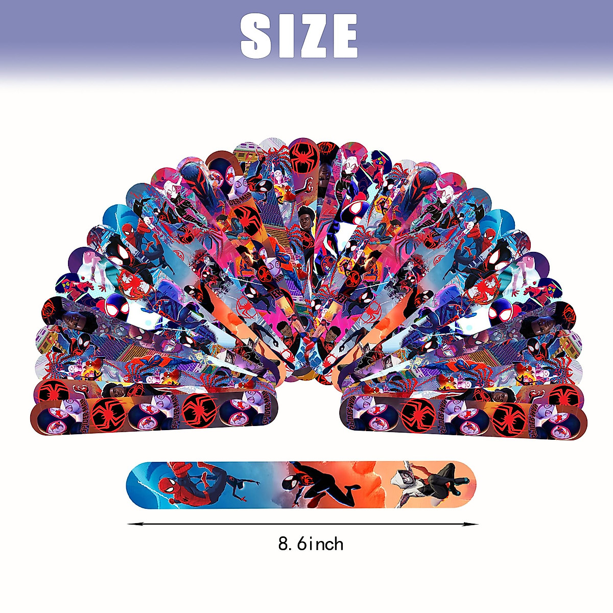 XFYCUTE 98 Pcs Party Favors,Include Slap Bracelet and Stickers for Birthday Party Decorations Party Supplies