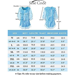 SeSe Code Chiffon Blouses for Women Business Casual Bell Sleeve Tops for Women Formal Tops Plus Size Tunic Tops Mesh Loose Fitting Tops Black XXL