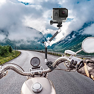 11" Adjustable Magic Arm DSLR Mirrorless Action Camera Camcorder Smartphone LCD Monitor Video Vlog Rig w/ Clamp Holder Mounts fit for GoPro iPhone