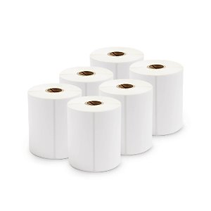enKo - Direct Thermal Labels Compatible for Zebra/Rollo 4" x 5" Label - 1 in Core - (6 Roll, 1800 Labels)