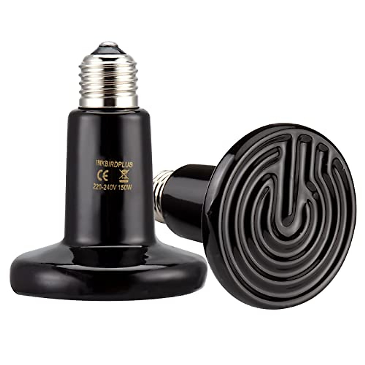 Reptile Heating Lamp Ceramic Heat Emitter Infrared Bulbs for Lizard Tortoise Bearded Dragon Hedgehogs Reptiles Amphibians (Size : 150W)