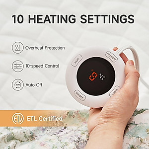 Templewet Electric Mattress Pad King Size 78"x80"- Electric Mattress Pad Dual Control with 10 Heat Settings & 10 Hour Auto Off,Fit up to 18" Deep Pocket,ETL