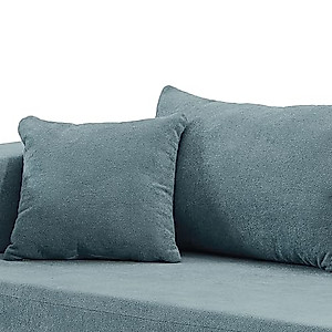 L-Shape Modular Sectional Sofa with Wide Left Chaise, Modern Living Room Sleeper Upholstered Foam Couch for Home Apartment, 2 PC Free Combination Higher Seat Cloud Sofa&Couch W/5 Pillows