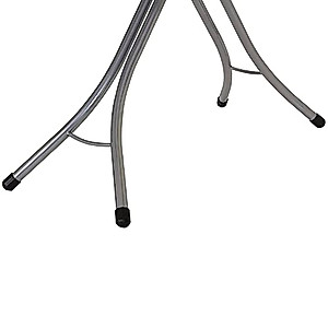 Household Essentials Wide Mega Ironing Board 4-Leg, Steel Top Pressing Station, Heat-Resistant Fiber Pad and Cotton Cover, Silver Frame