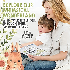 Baby Memory Book & Baby Natural Goat Hair Brush Bundle - Newborn Baby Shower Set for Baby Boy & Girl - Natural & Newborn Safe - Keepsake Journal Book for Newborn Babies