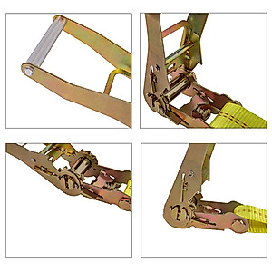 Autofonder 12 Pack Ratchet Tie Down Strap - 2" x 27' Heavy Duty Ratchet Straps with Aluminum Handle, Cargo Straps for Moving Appliances, Lawn Equipment, Motorcycle in a Truck