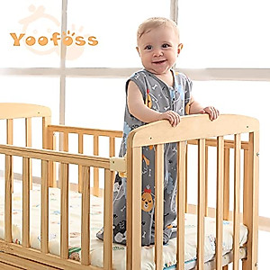 Yoofoss Baby Sleep Sacks 6-12 Months 2 Pack 100% Cotton 0.5 TOG Wearable Blanket Baby Sleeping Bag Unisex Comfortable Breathable Toddler Sleeping Sack