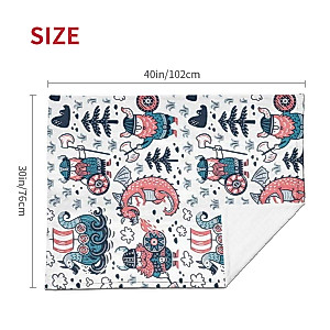 Mantaiyuan Fleece Baby Blanket Cartoon Vikings Dragon Smooth and Soft Receiving Blanket Unisex for Stroller, Crib, Newborns, Carseat 30x40 in