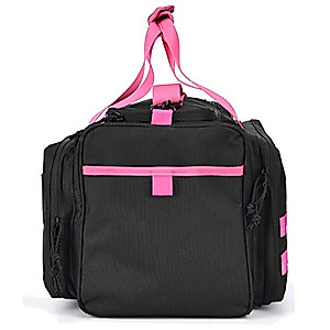 Tactical Gun Shooting Range Bag, Deluxe Pistol Range Duffle Bags Pink