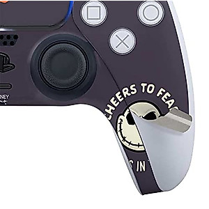 Skinit Decal Gaming Skin Compatible with PS5 Controller - Officially Licensed Disney The Nightmare Before Christmas Cheers to Fears Design