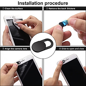 6PCS Ultra Slim Design Laptop Camera Covers Webcam Cover Security Camera Privacy Covers Protect Your Privacy Security for Mobile Phone, Laptop, PC