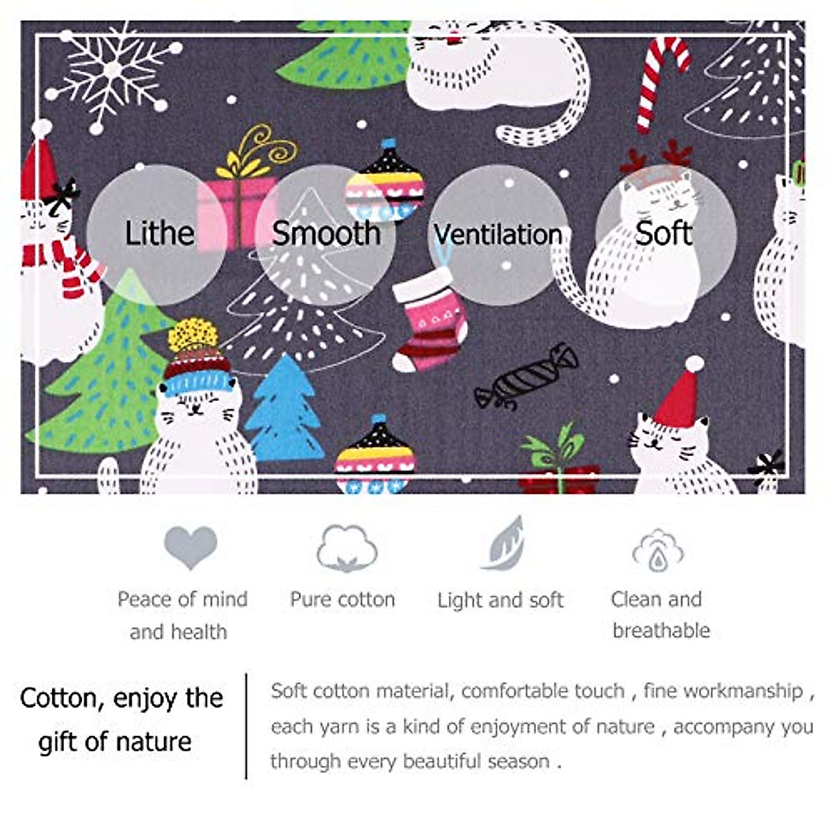 HEALLILY Cotton Sheets Full 5 Sheets Christmas Cotton Fabric Bundles Xmas Printed Craft Fabric Bundles Patchwork DIY Christmas Sewing Scrapbooking Quilting Embroidery Fabric