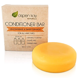 Lemongrass & Sweet Orange Shampoo & Conditioner Bar With Mini Soap Dish – Bars Made With Natural & Organic Ingredients, Sulfate-Free, Cruelty-Free & Vegan 3 Ounce Bar