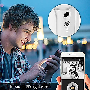 SKYMEE Dog Camera Treat Dispenser, WiFi Remote Pet Camera with Two-Way Audio and Night Vision, Compatible with Alexa