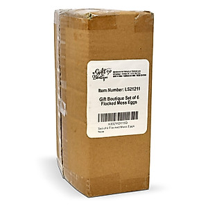 6 Easter Green Mossy Eggs Spring Decor Artificial Fuzzy Flocked Moss Balls Decorative Holiday Furry Covered Egg for Indoor Home Kitchen Table Shelf Bowl Decorations & Outdoor Garden Yard Potting Craft