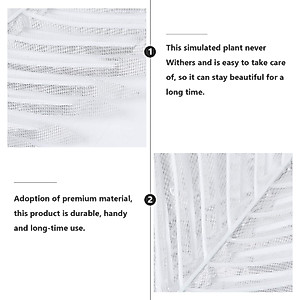 VALICLUD 24pcs Simulation Blade Artificial Leaf Party Artificial Leaves Golden Palm Leaves Floral Arrangement Leaf Picks Monstera Decor DIY Wreath Craft Supply Wedding Banquet Plastic Vase