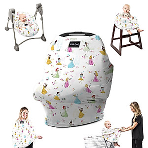 Milk Snob Original Disney Princess 5-in-1 Cover, Added Privacy for Breastfeeding, Baby Car Seat, Carrier, Stroller, High Chair, Shopping Cart, Lounger Canopy - Newborn Essentials, Nursing Top