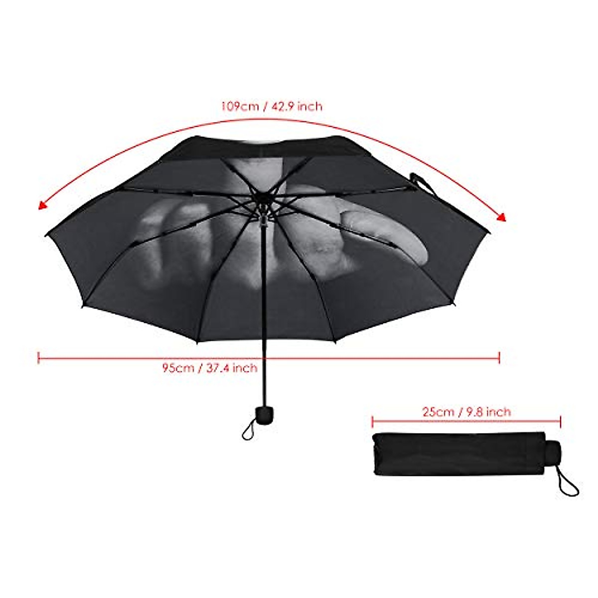 DS. DISTINCTIVE STYLE Middle Finger Umbrella Funny Folding Umbrella Creative Middle Finger Gifts