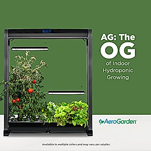 AeroGarden Farm 24XL with Salad Bar Seed Pod Kit - Indoor Garden with LED Grow Light, Black