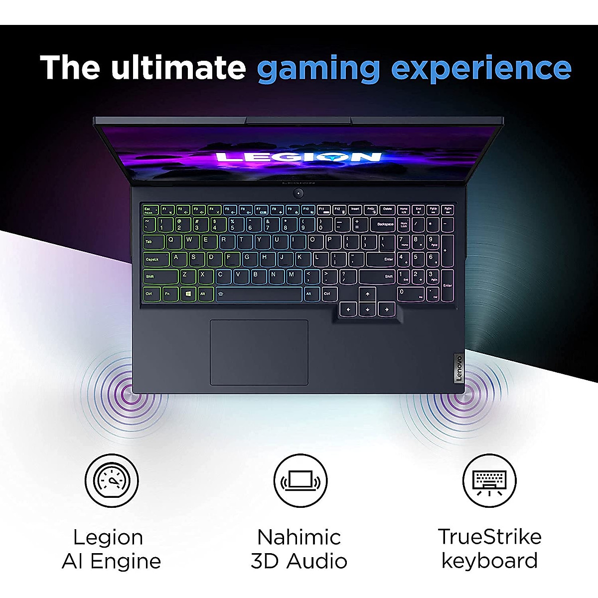 Lenovo Legion 5 Gaming Laptop, 15.6" FHD 165Hz Display, AMD Ryzen 7 5800H, GeForce RTX 3050Ti, 32GB RAM, 1TB NVMe PCIe SSD, RGB Backlit Keyboard, Wireless-AX, DP, HDMI, Windows 11 Home