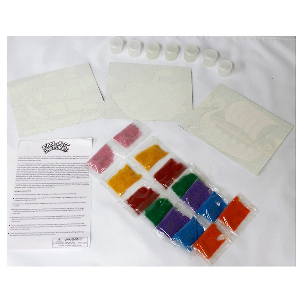 Toykraft Sand Art Kit for Kids, Toddler Arts and Crafts Activity Kits Age 3-5 - Ships