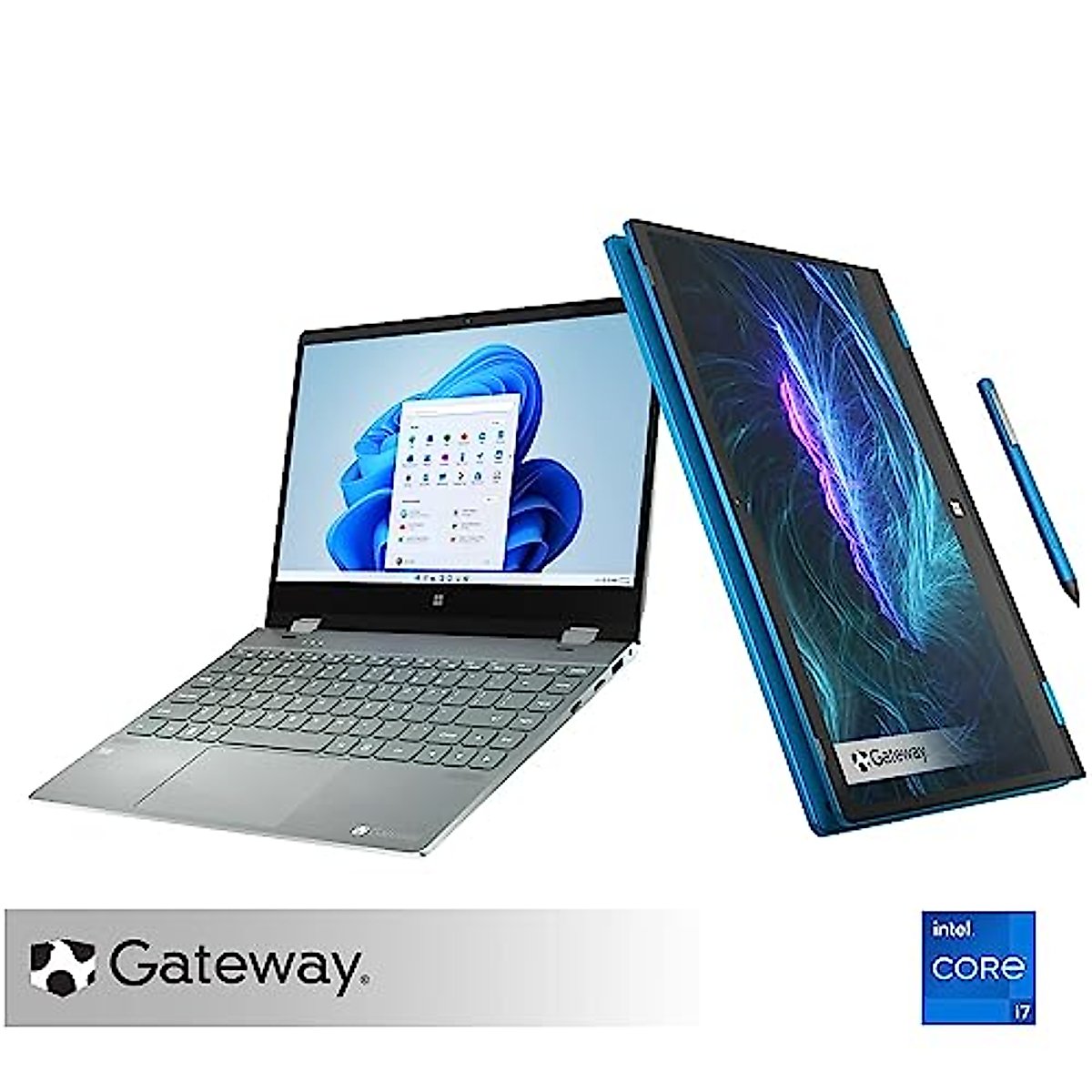 Gateway 2-in-1 Elite Notebook, 14.1" Touchscreen IPS FHD Display, 11th Gen Intel Core i7-1165G7, 8GB RAM, 1TB SSD, Backlit Keyboard, THX Spatial Audio, 2MP Camera, WIFI6, USB-C, Win 11 Pro