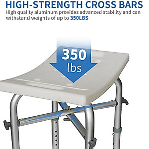 DEZOON Shower Chair for Elderly Shower Seat for Inside Shower Tool-Free Shower Stool Small with 5 Adjustable Heights Bathtub Chairs for Disabled,Seniors